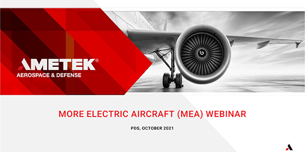 AMETEK Electric Aircraft Webinar